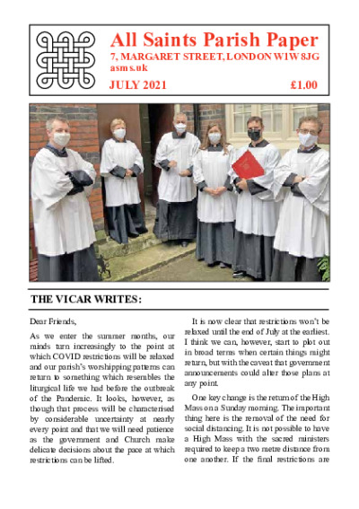 parish-paper-july-2021 | All Saints Margaret Street